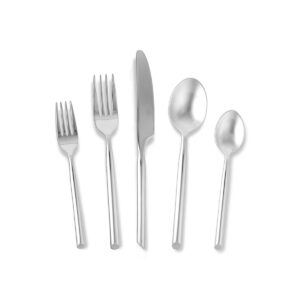 fortessa capri stainless steel flatware set, 20-piece