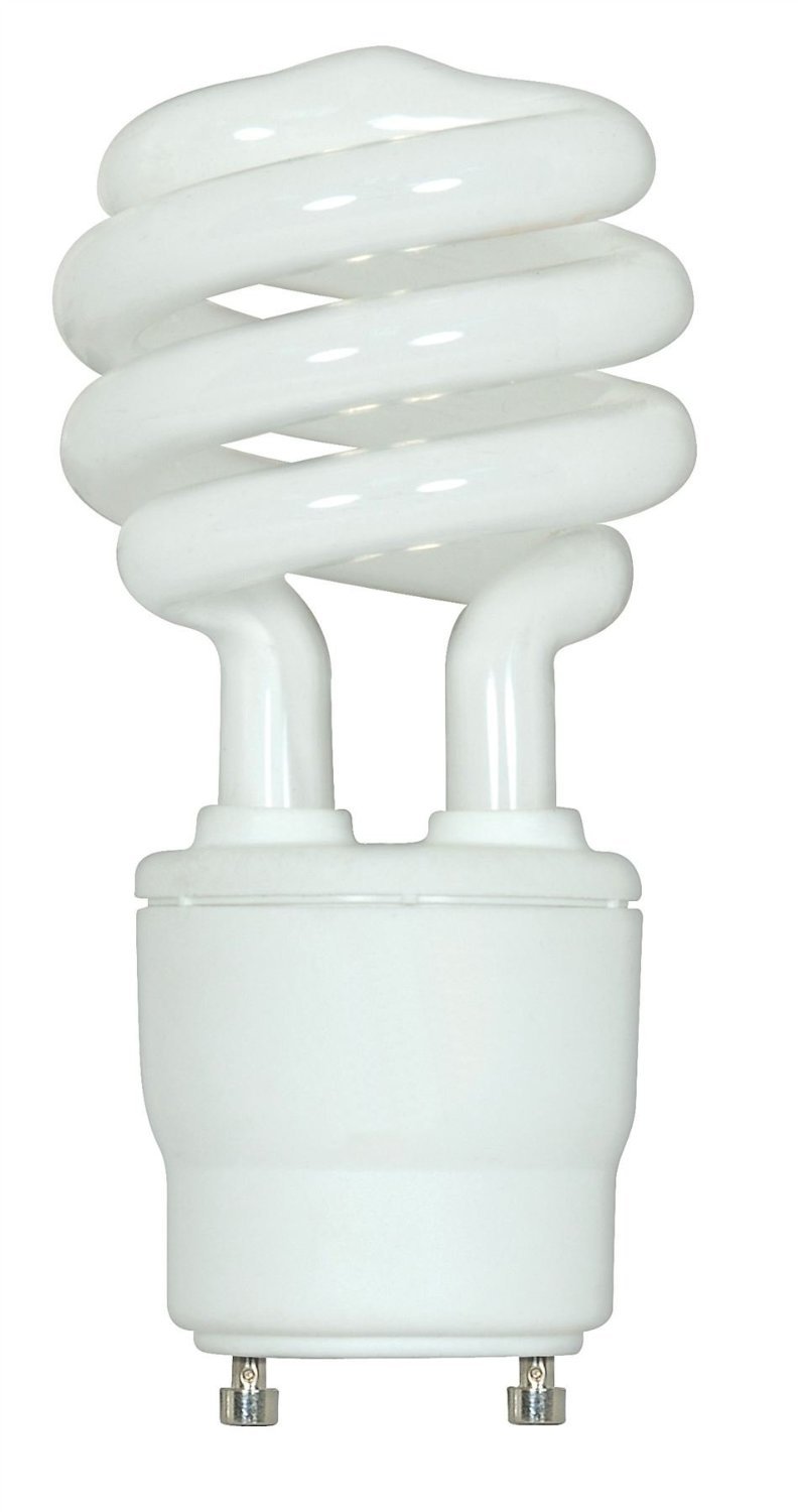 (2-Pack) Satco S8209 18-Watt 4100K GU24 Base Mini Spiral Compact Fluorescent Lamp, 75W Equal