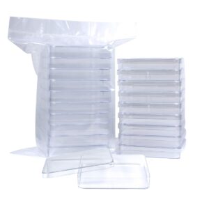 bipee 10 pack sterile thick plastic petri dishes with lid，10cm x 10cm square petri dish for lab science experiment