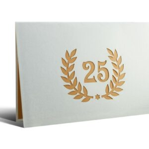 Diese-Klappkarten Pop Up Silver Anniversary Card - 3D 25th Wedding Anniversary Cards for Husband and Wife - Special Luxury Gift Card for Bride and Groom Couples