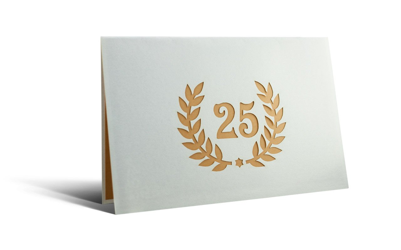 Diese-Klappkarten Pop Up Silver Anniversary Card - 3D 25th Wedding Anniversary Cards for Husband and Wife - Special Luxury Gift Card for Bride and Groom Couples