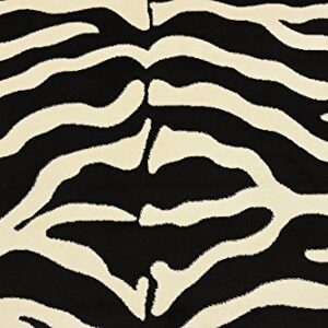 Unique Loom Wildlife Collection Area Rug - Okapi (7' 1" x 10' Rectangle Black/Cream)