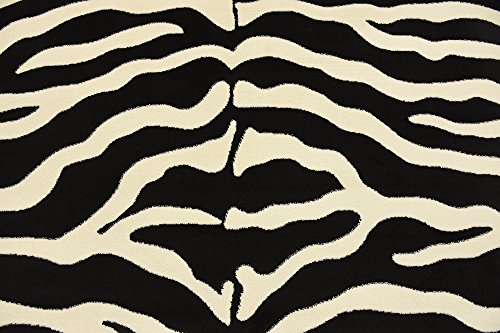 Unique Loom Wildlife Collection Area Rug - Okapi (7' 1" x 10' Rectangle Black/Cream)