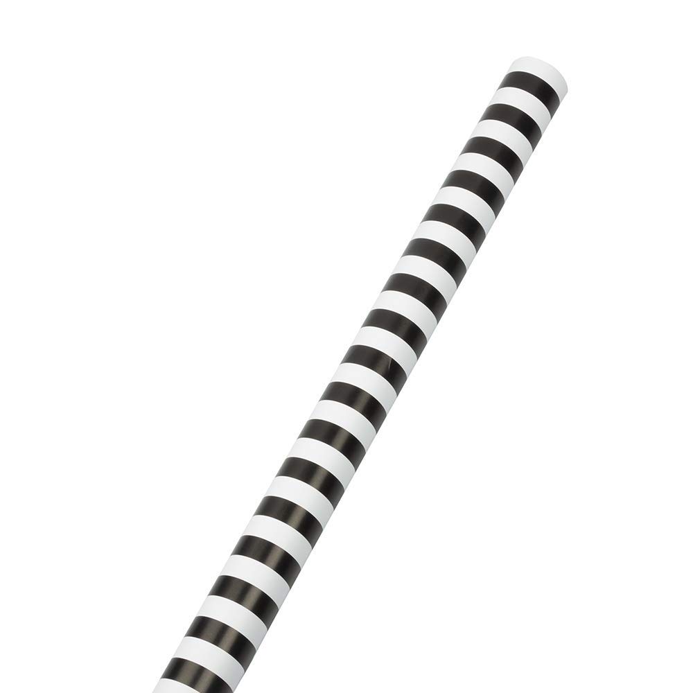 JAM Paper Gift Wrap - Striped Wrapping Paper - 25 Sq Ft (30 in x 10 Ft) - Black & White Stripes - Roll Sold Individually