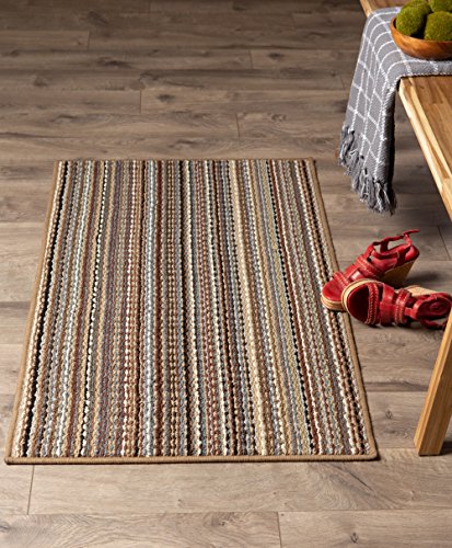 DII Fashion Contemporary Area Rug Non-Skid, Perfect for Bedroom, Living Room, Kitchen, Laundry, Washroom, Mudroom, Loft or Office, 20x30, Multi-Stripe