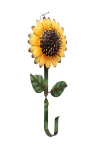 new metal rustic sunflower home hook great home & kitchen keys, towel, coats, accessories hooks decor,sunflower wall mounted key holders