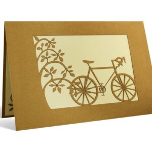 Diese-Klappkarten Bicycles pop up card, bike gift idea for him and for her, birthday greetings for bicycle lovers, holiday voucher for bicycle tour, fathers day card bike,T05 Black