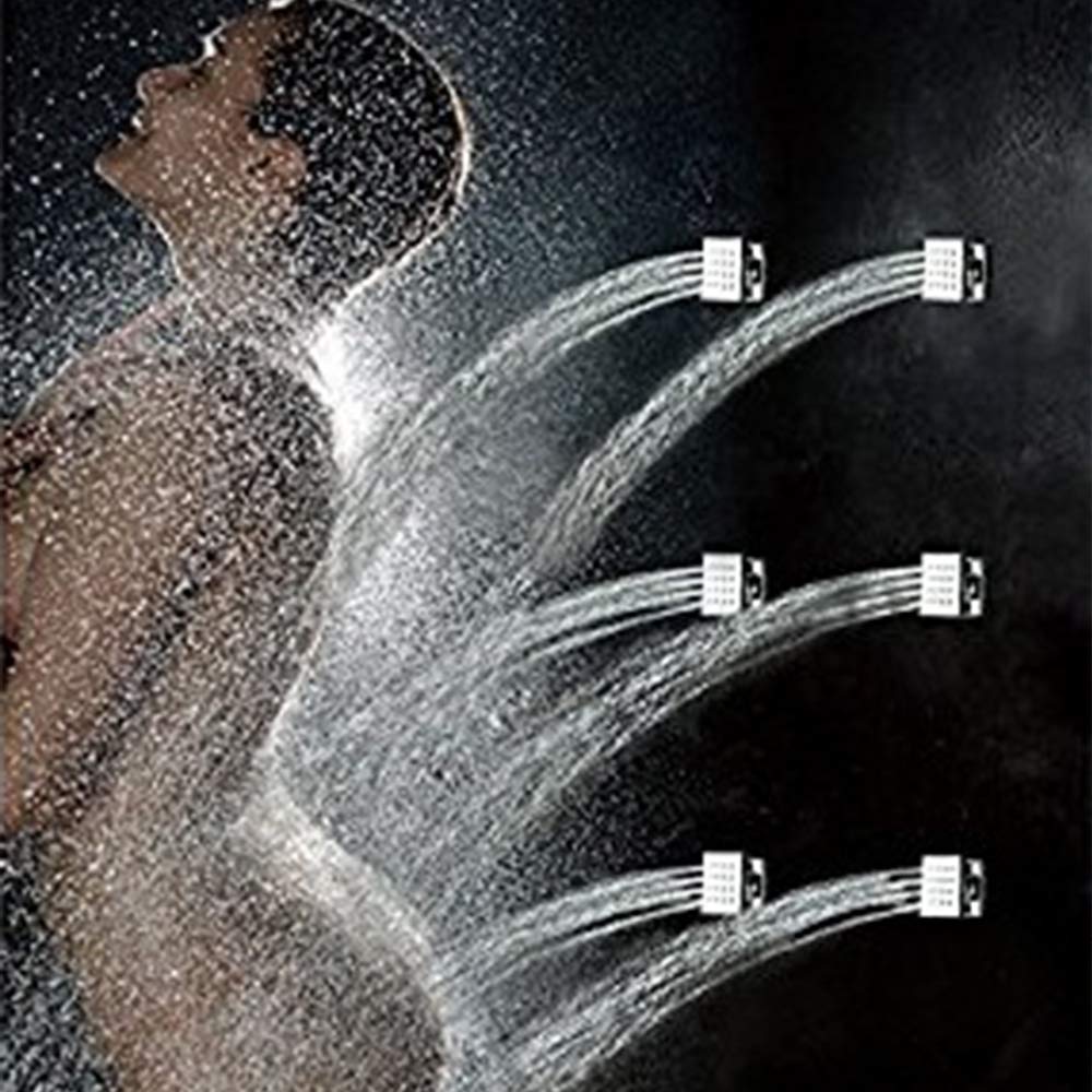 HOMEDEC Square Brass Shower Body Spray Spa Massage Jet, 4pcs