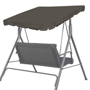 benefitusa canopy only 73"x52" outdoor patio swing canopy replacement porch top cover for seat furniture (taupe)