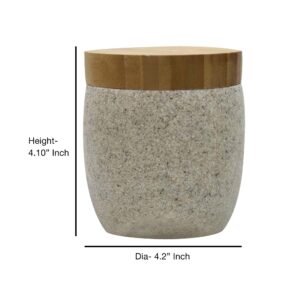 nu steel Brogan Canister Jar with Lid for Cosmetics and Makeup Storage, Bathroom, Countertop, Desk, and Vanity-Resin