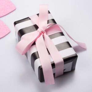 JAM Paper Gift Wrap - Striped Wrapping Paper - 25 Sq Ft (30 in x 10 Ft) - Black & White Stripes - Roll Sold Individually