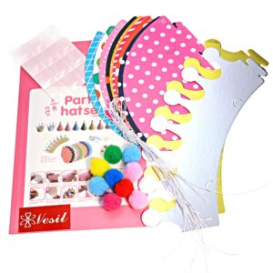 Vesil Kids Birthday Party Hats, Assorted