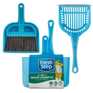 fresh step starter kit for cats | cat litter cleanup kit with everything pet parents need for cat and kitten cleanup| cat litter box deluxe cleanup kit