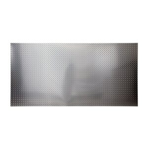 fasade - 4' x 8' x .013" diamond plate brushed aluminum decorative vinyl wall panel