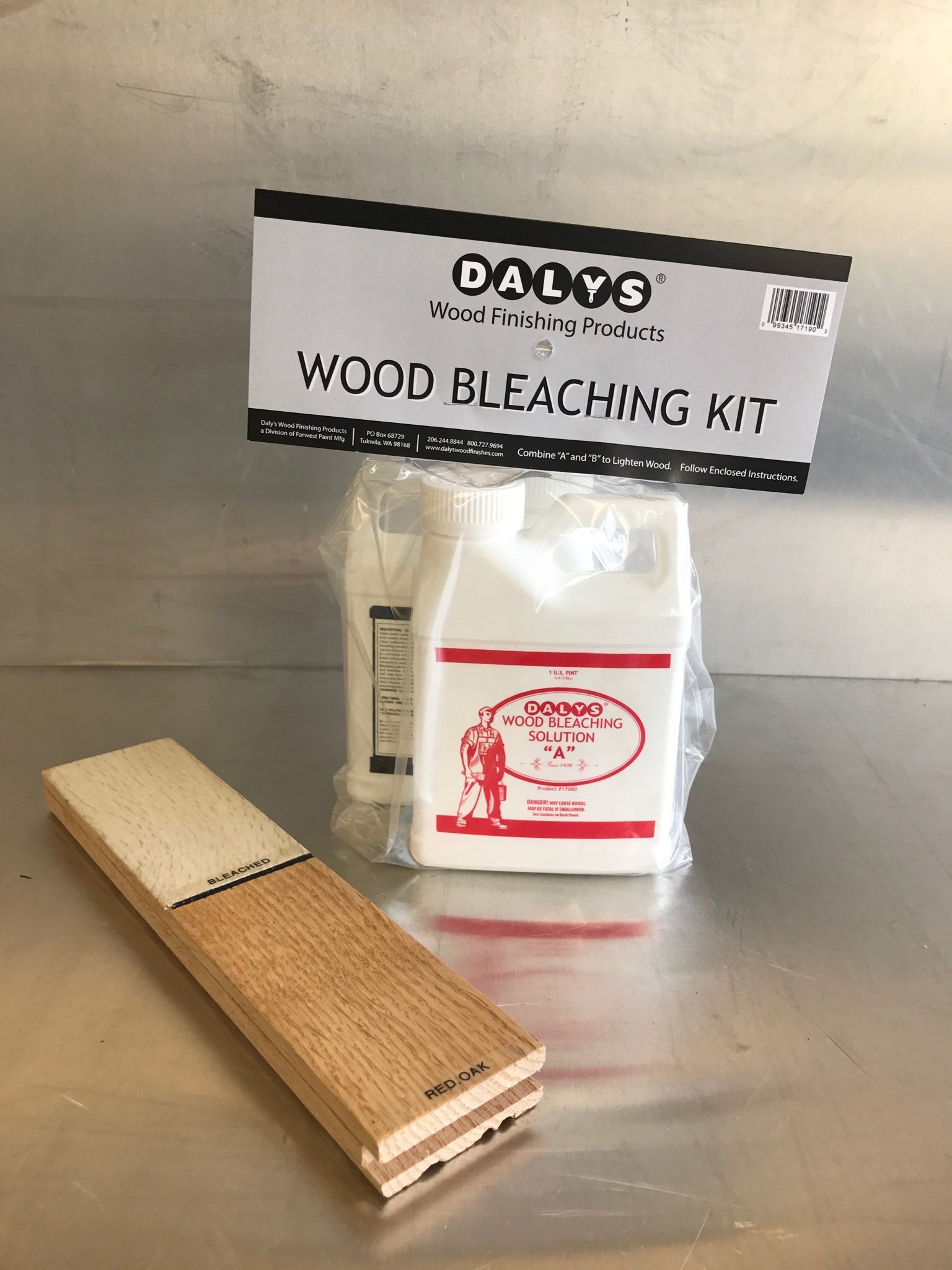 Daly’s Wood Bleach Solution Kit Containing Solution A and B, 1 Pint Each