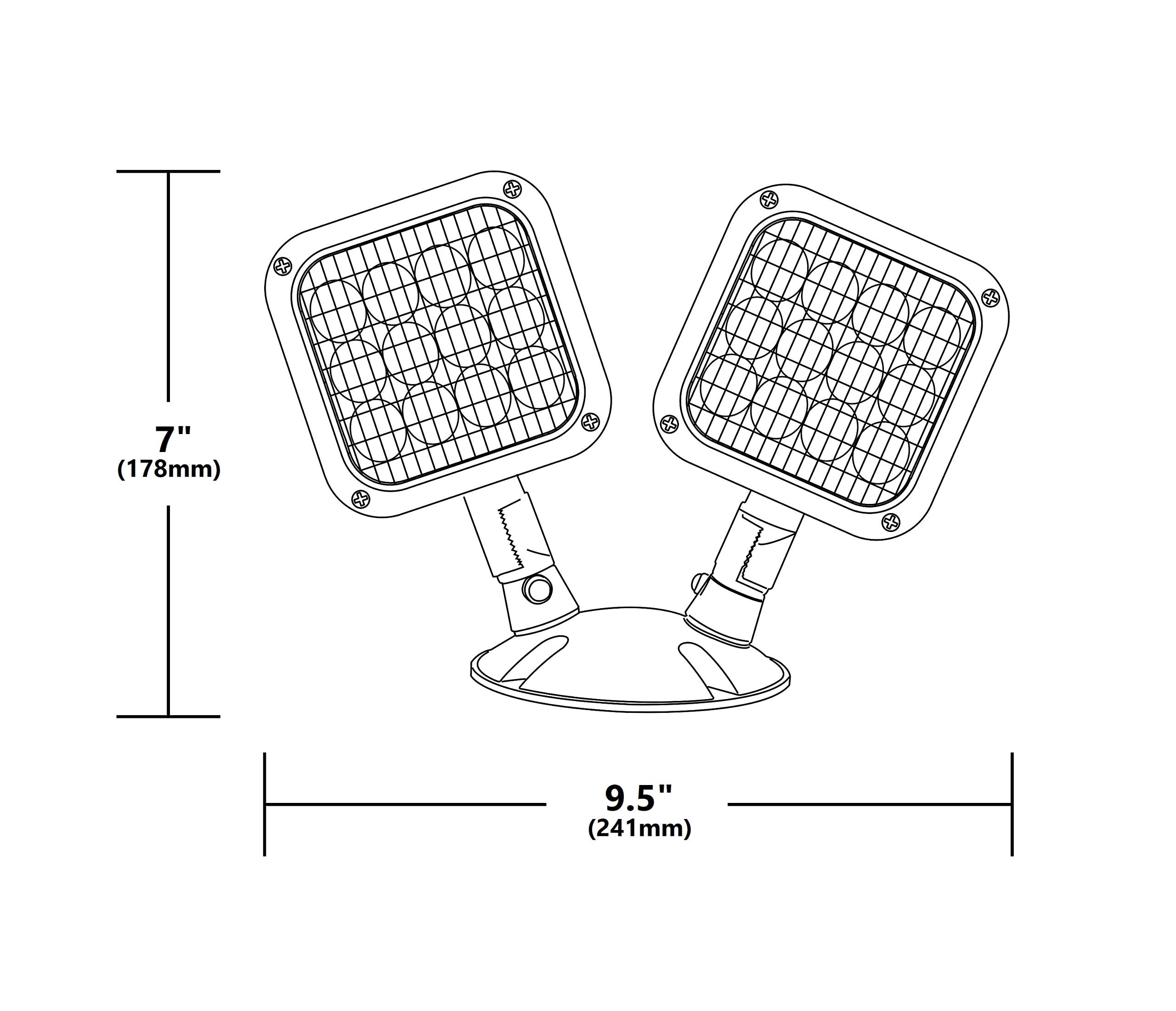 NICOR Lighting Wet Location Emergency LED Remote Dual Light Fixture (ERL4-10) , Gray