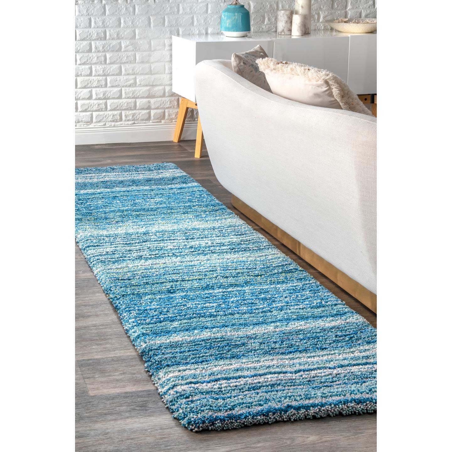 nuLOOM Classie Hand Tufted Shag Area Rug, 5' x 8', Sky Blue