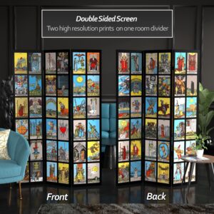 6 ft. Tall Double Sided Rider-Waite Tarot Canvas Room Divider