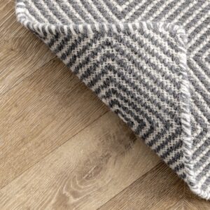 nuLOOM Ago Geometric Wool Area Rug, 5x8, Grey