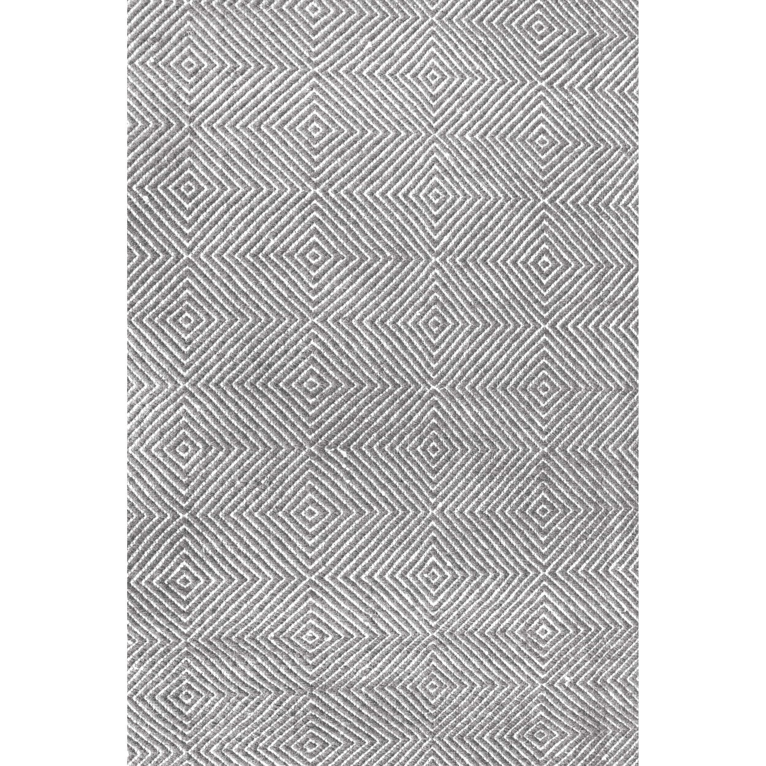 nuLOOM Ago Geometric Wool Area Rug, 5x8, Grey