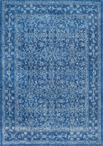 nuloom vintage waddell area rug, 5x7, dark blue