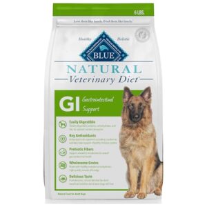 blue buffalo natural veterinary diet gi gastrointestinal support dry dog food, veterinarian's prescription required, chicken, 6-lb bag