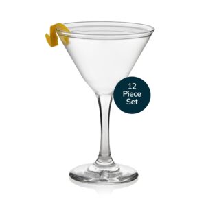 Libbey Martini Glasses, 7.5 oz, Set of 12