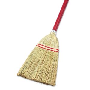 boardwalk 951tea lobby/toy broom, corn fiber bristles, 39-inch overall, wood handle, red/yellow