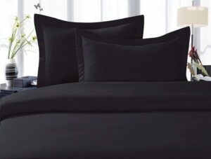 celine linen best, softest, coziest duvet cover ever! 1500 premier hotel quality luxury super soft wrinkle free 3-piece duvet cover set, king/cali king, black