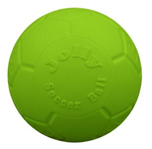 jolly pets large jolly soccer ball floating-bouncing dog toy; 8" green apple