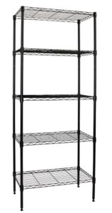 apollo hardware black 5-shelf wire shelving 24"x14"x60" (black)