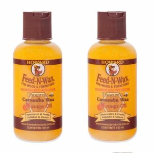 howard fw0004 feed-n-wax wood polish and conditioner, 4.7-ounce (2-pack)