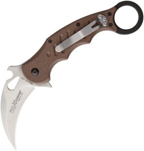 fox karambit dark earth g-10 stone knife