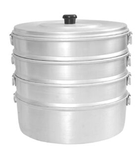 tabakh 8" aluminum momos steamer, 2.3l capacity