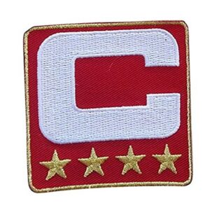 Wendy Red Captain C Patch (4 Gold Stars) sewing On for Jersey Football, Baseball