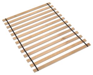 signature design by ashley wooden mattress support bunkie board roll slat with nylon cord, king, beige