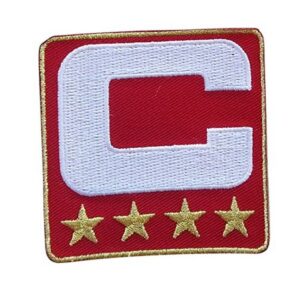 wendy red captain c patch (4 gold stars) sewing on for jersey football, baseball