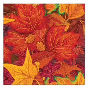 beistle 6.5" fall leaf luncheon napkins