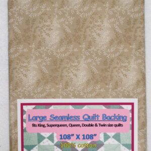 Quilt Backing, Large, Seamless, C47603-702, Tan Vines