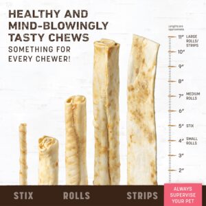 Earth Animal No Hide Stix Salmon Flavored Natural Rawhide Free Dog Chews Long Lasting Dog Chew Sticks | Dog Treats for Small Dogs and Cats | Great Dog Chews for Aggressive Chewers (1 Pack)