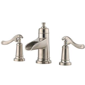 pfister lg49yp1k ashfield 2-handle 8" widespread bathroom faucet in brushed nickel, water-efficient model