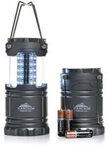 cascade mountain tech 100 lumen pop-up led lantern with ipx4 water resistance - 2 pack