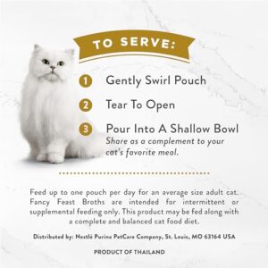 Purina Fancy Feast Limited Ingredient Wet Cat Food Complement, Broths With Tuna, Shrimp & Whitefish - (Pack of 16) 1.4 oz. Pouches