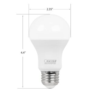 Feit Electric A19 LED Light Bulb, 60W Equivalent, E26 Medium Base, 800 Lumens, 2700K Soft White, Non-Dimmable Standard Light Bulb, 10,000-Hour Lifetime, A800/827/10KLED