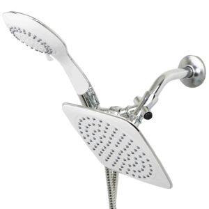 home basics dual massager, chrome shower head