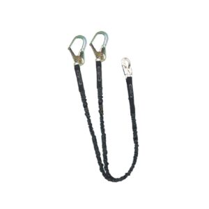 safewaze fs586 6' dual-leg streamline low-profile energy absorbing lanyard w/rebar hooks