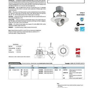 Lithonia Lighting 4IGMW LED 30K 90CRI M6 640 lm 3000K LED iGimbal Module, 4", Matte White