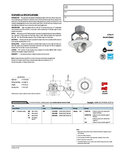 Lithonia Lighting 4IGMW LED 30K 90CRI M6 640 lm 3000K LED iGimbal Module, 4", Matte White