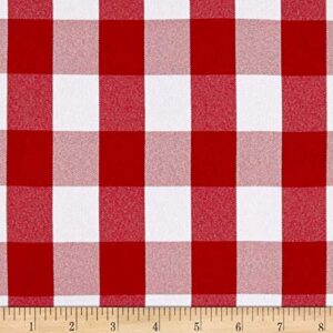 picnic gingham yarn-dyed red/white, fabric by the yard