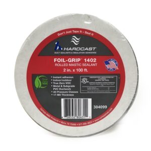 hardcast 304099 foil-grip 1402 mastic duct sealant 2" x 100'